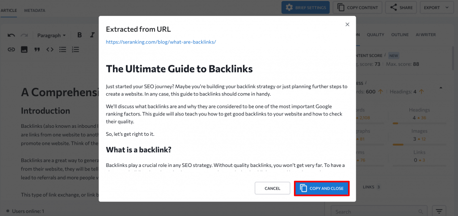 SE Ranking’s Content Editor Revamped