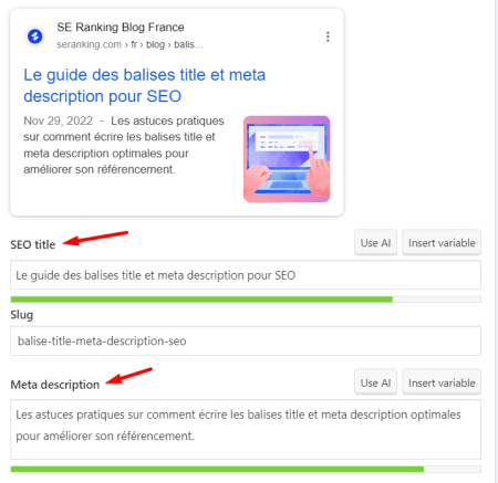 Le guide des balises title et meta description pour SEO