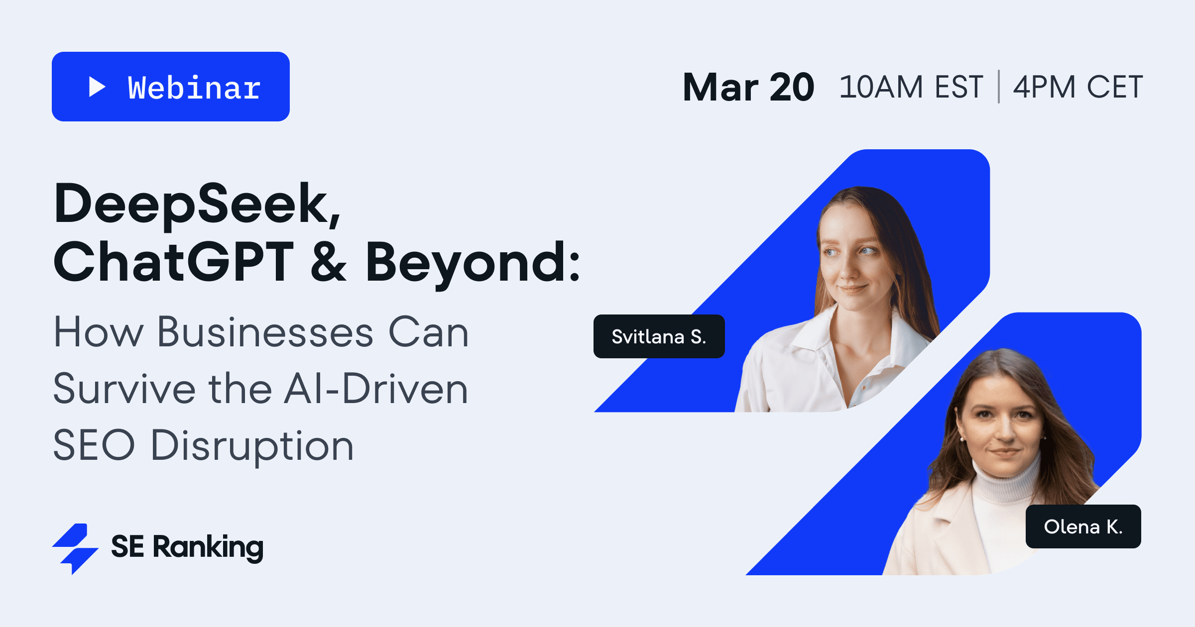 DeepSeek, ChatGPT & Beyond: How Businesses Can Survive the AI-Driven SEO Disruption : Webinar by ...