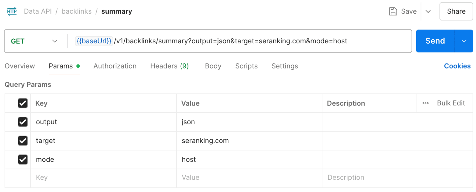 Getting started - SE Ranking Data API Documentation